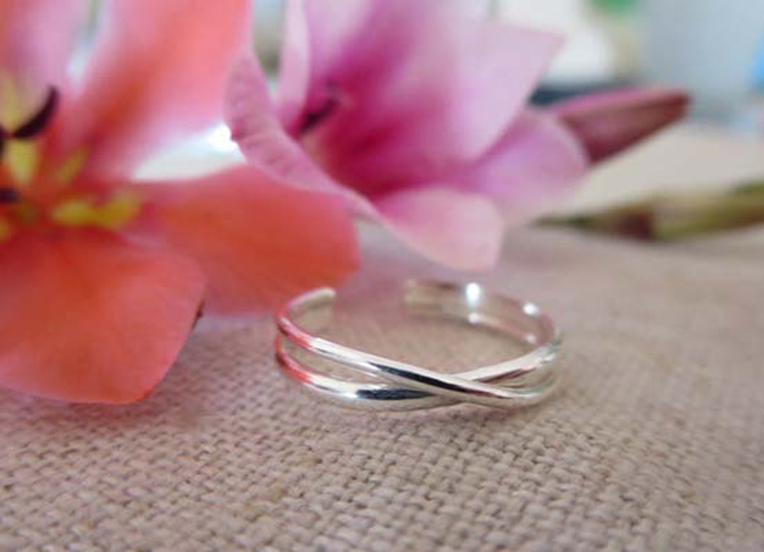 Criss Cross Toe Rings Sterling Silver, 14kt Gold Filled, Rose Gold ...