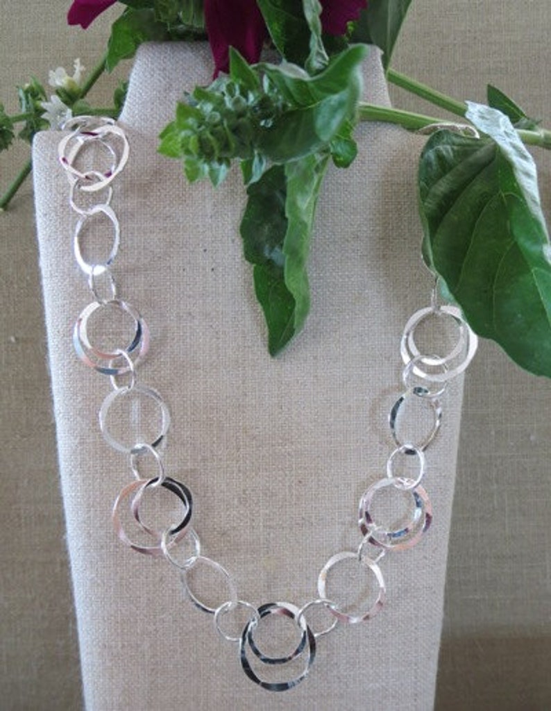Heavy Hand Forged Circles Bracelet - Etsy