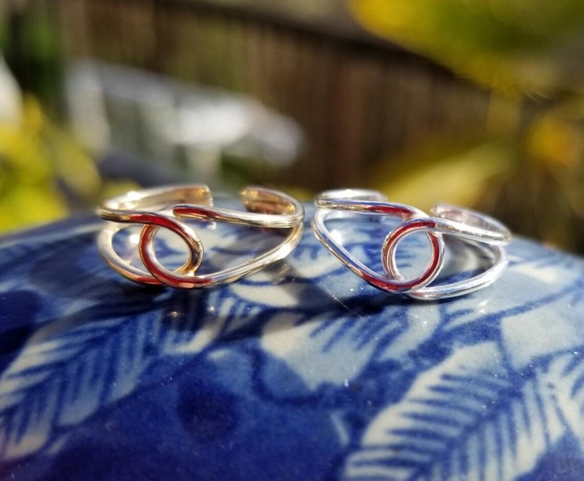 Innerloop Toe Ring, Sterling Silver, 14kt Gold Filled - Etsy