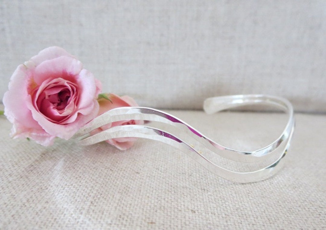 Elegant Double Wave Cuff - Etsy