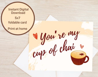 Printable Chai Card - Etsy