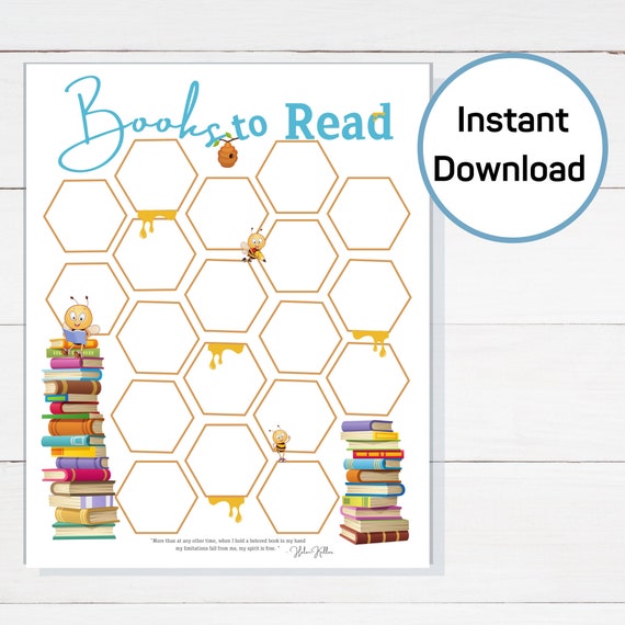 Reading List and Book Tracker Printable for Reading Journal - Etsy