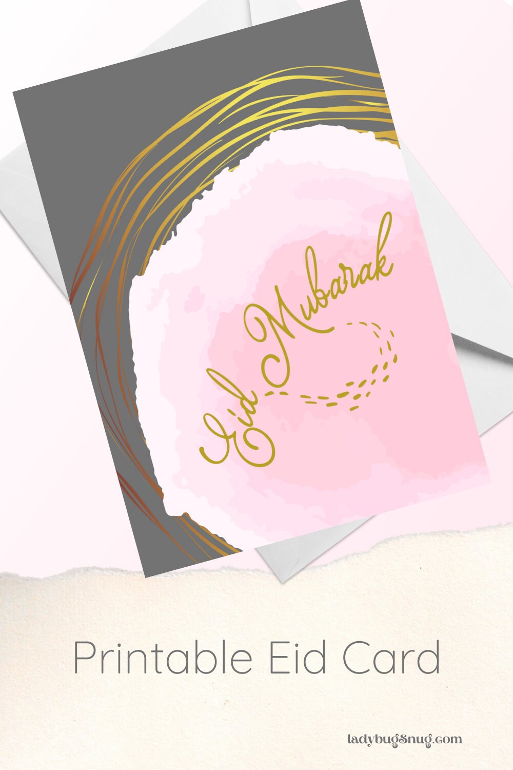 Printable Eid Mubarak Greeting Card, Happy Eid Card, Eid Decor, Eid ...
