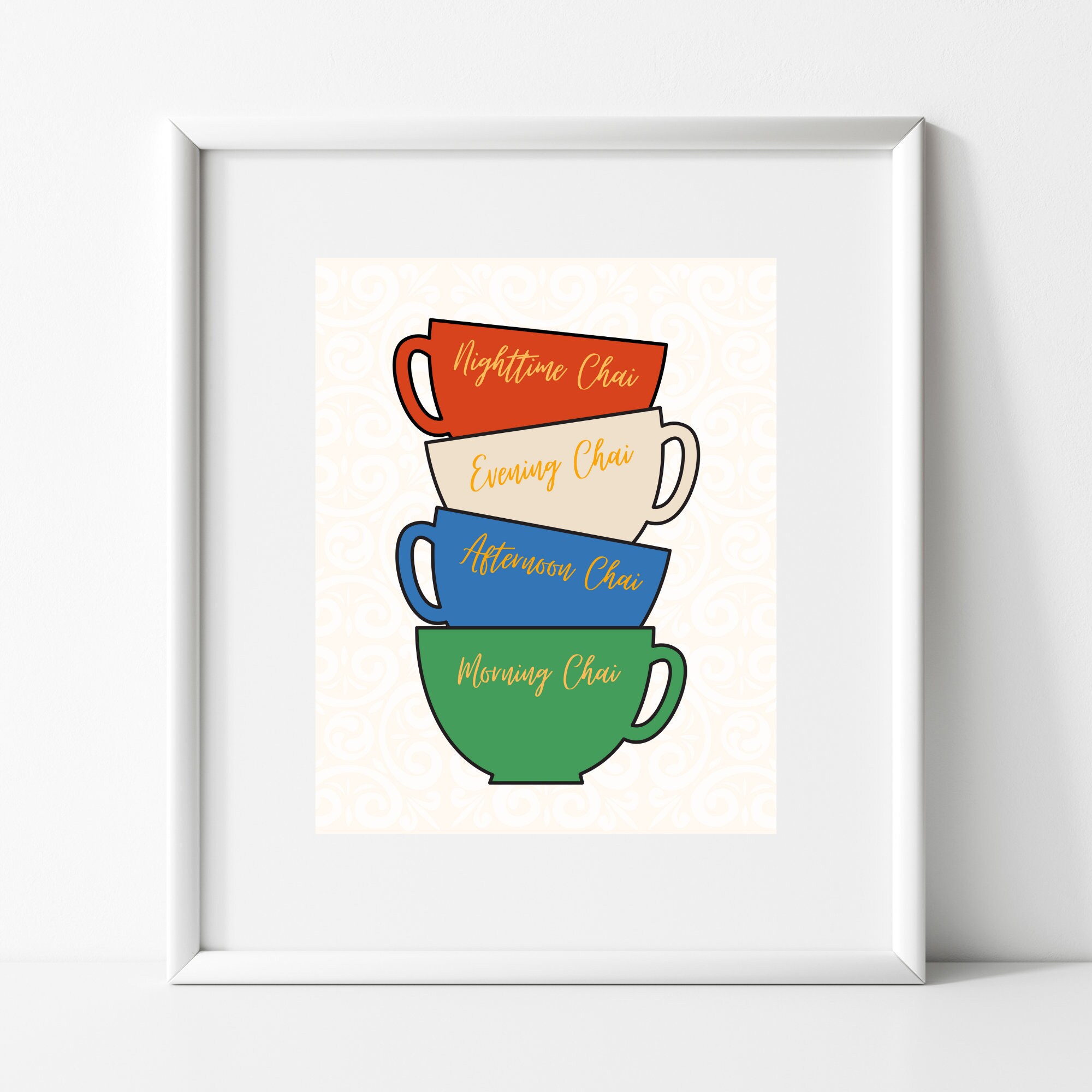 Chai Wall Art Print for Kitchen Wall, Chai Sign, Chai Tea Lover ...