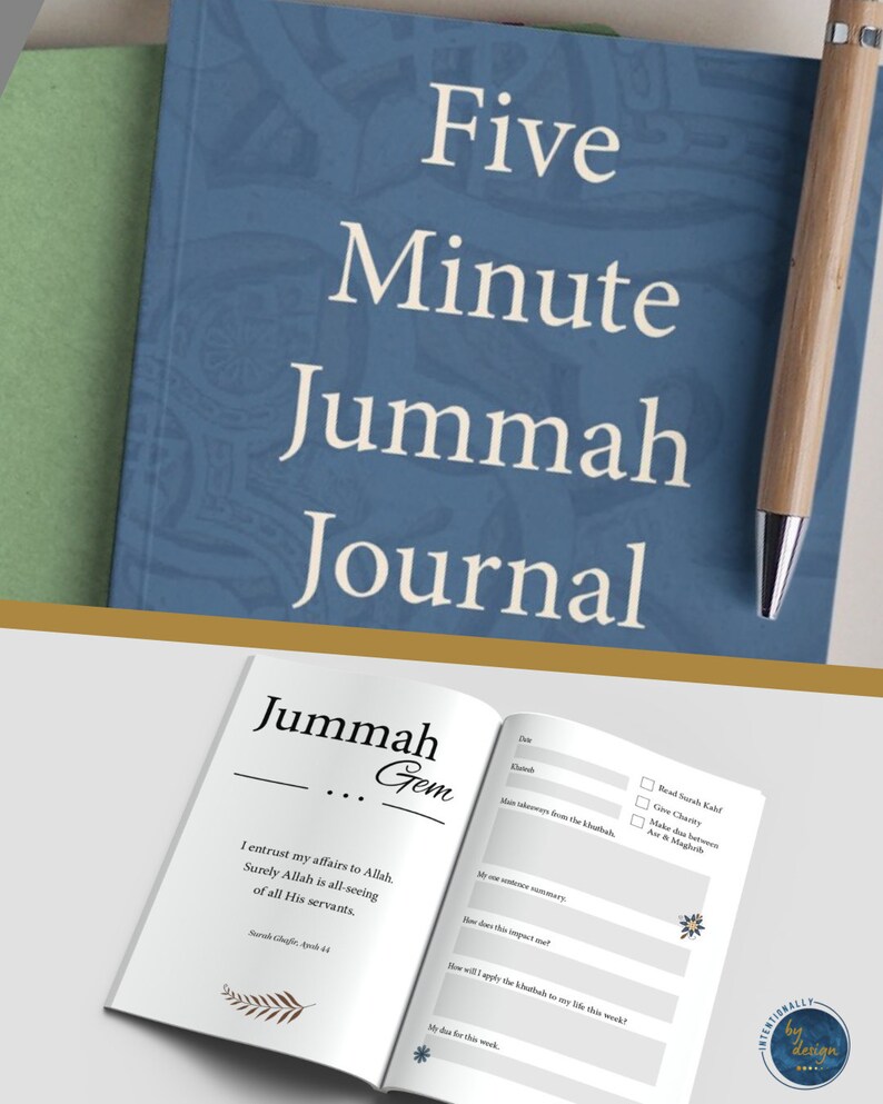 Islamic Spirituality Journal, Five Minute Jummah Journal, Muslim Guided ...