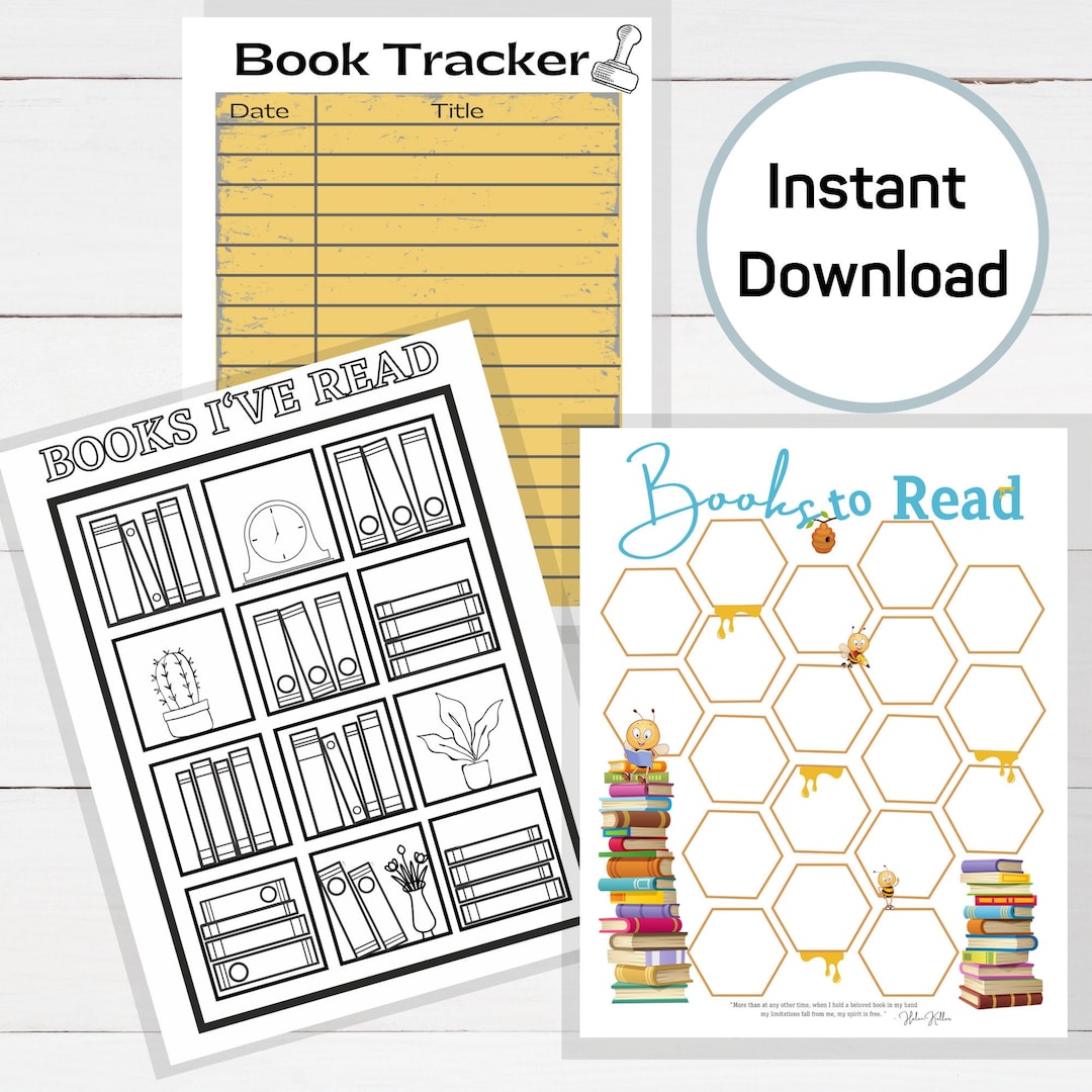 Printable Reading Log and Book Tracker Bundle With Bonus Bookmark ...