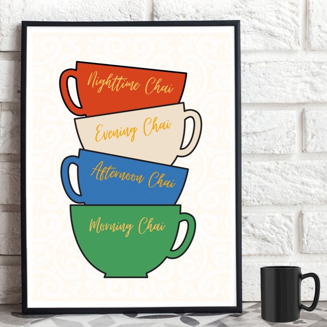 Chai Wall Art Print for Kitchen Wall, Chai Sign, Chai Tea Lover ...