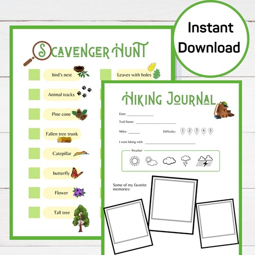Nature Scavenger Hunt Printables - Etsy