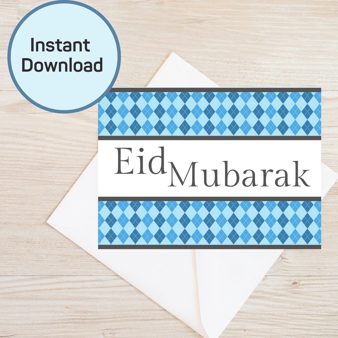 Eid Mubarak Card Printable for Dad, Greeting Card for Eid Gifts and ...