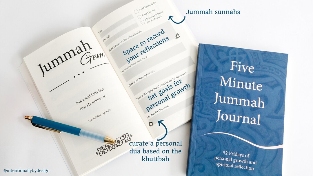 Islamic Spirituality Journal, Five Minute Jummah Journal, Muslim Guided ...