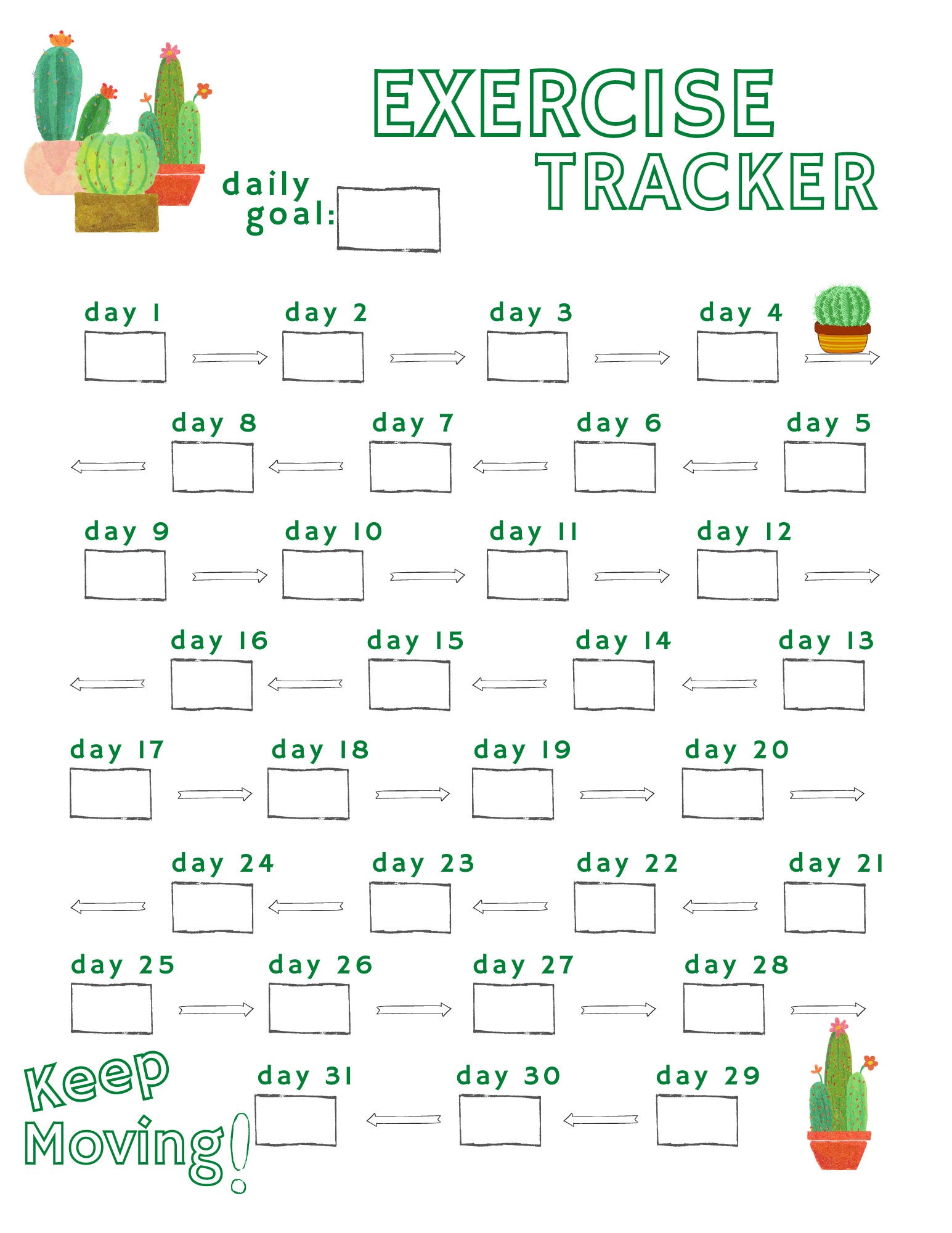 Weight Loss & Exercise Tracker Printable Bundle for Bullet Journal and ...