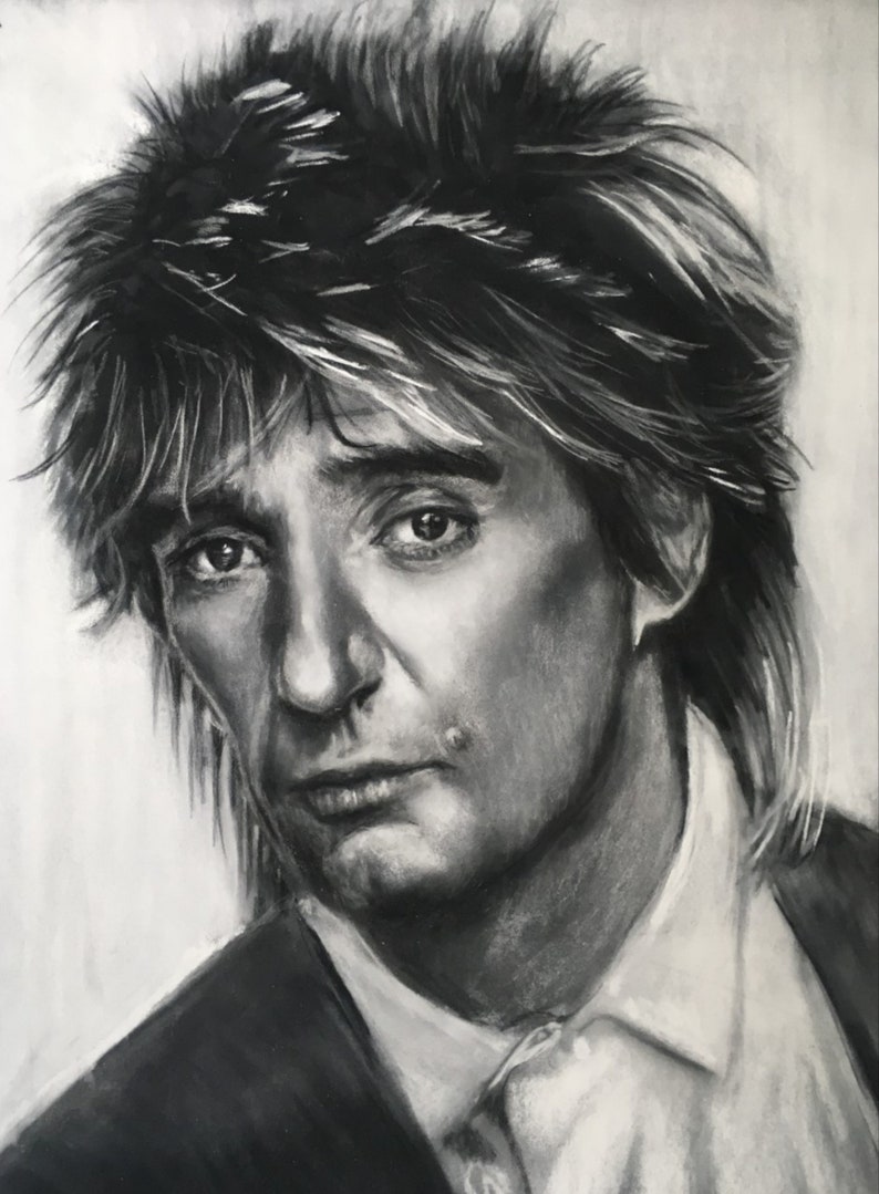 Rod Stewart Limited Edition Painting Art Artist Original Print by HH - Etsy