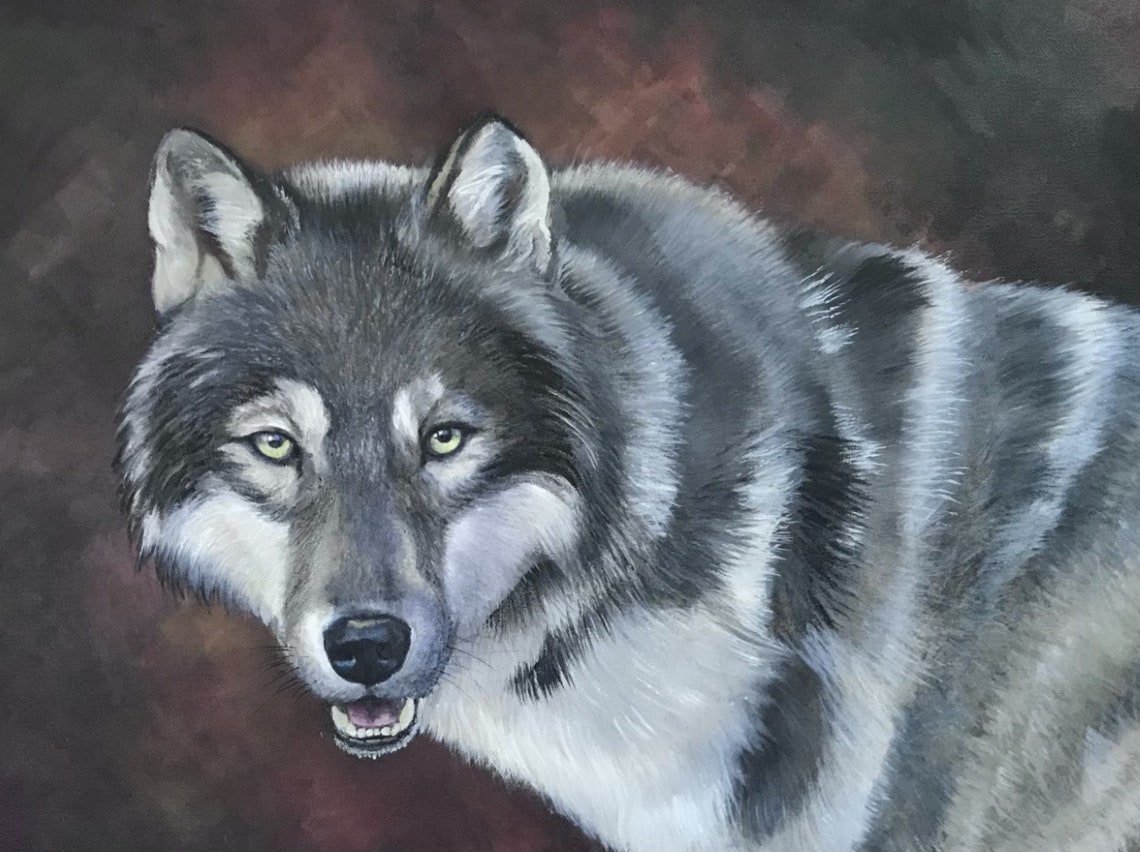 Lone Wolf Art Perfect Gift Print Direct From Artist - Etsy