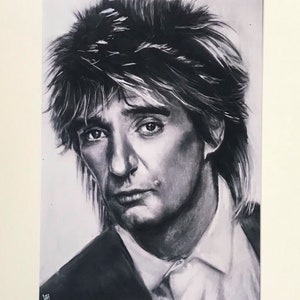 Rod Stewart Limited Edition Painting Art Artist Original Print by HH - Etsy