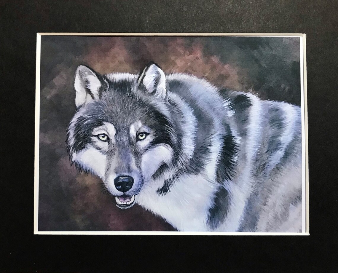 Lone Wolf Art Perfect Gift Print Direct From Artist - Etsy