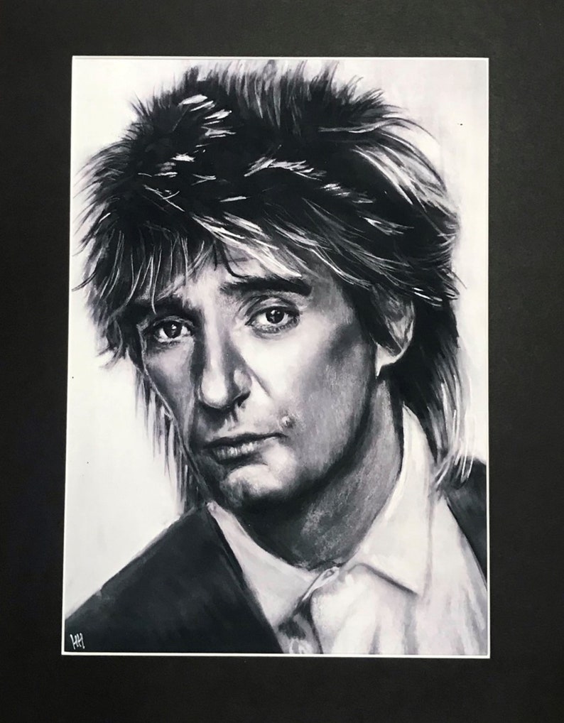 Rod Stewart Limited Edition Painting Art Artist Original Print by HH - Etsy