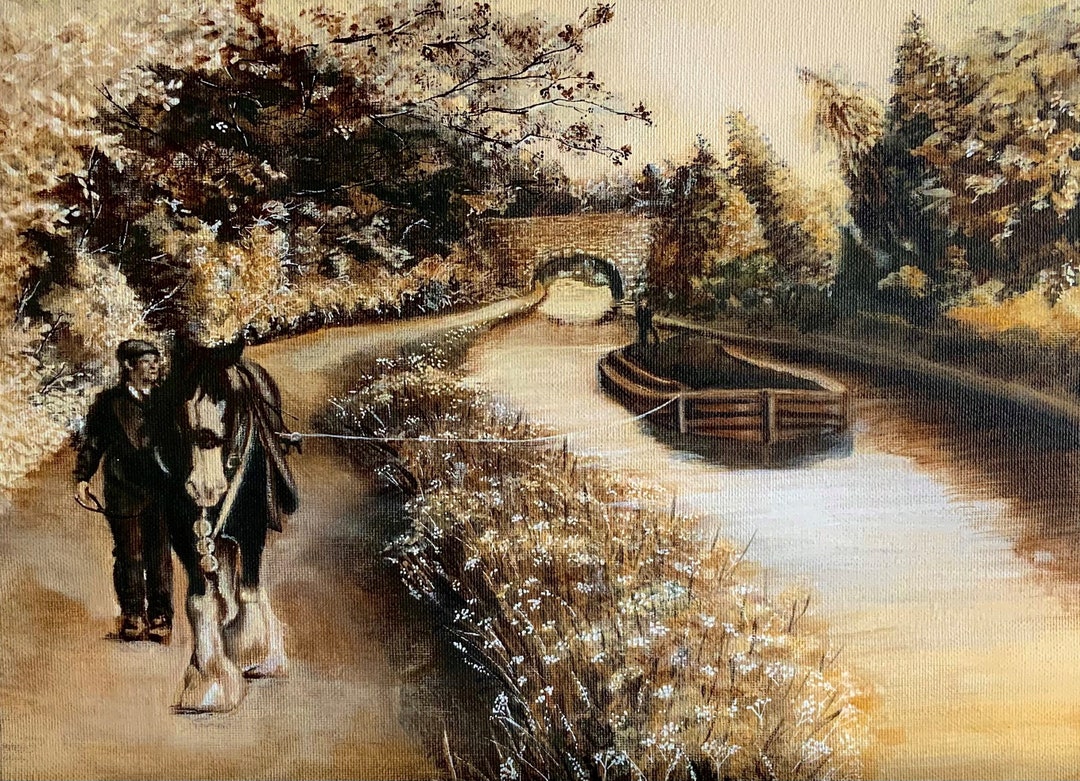Canal Barge Art Art Perfect Gift Direct From Artist Studio - Etsy