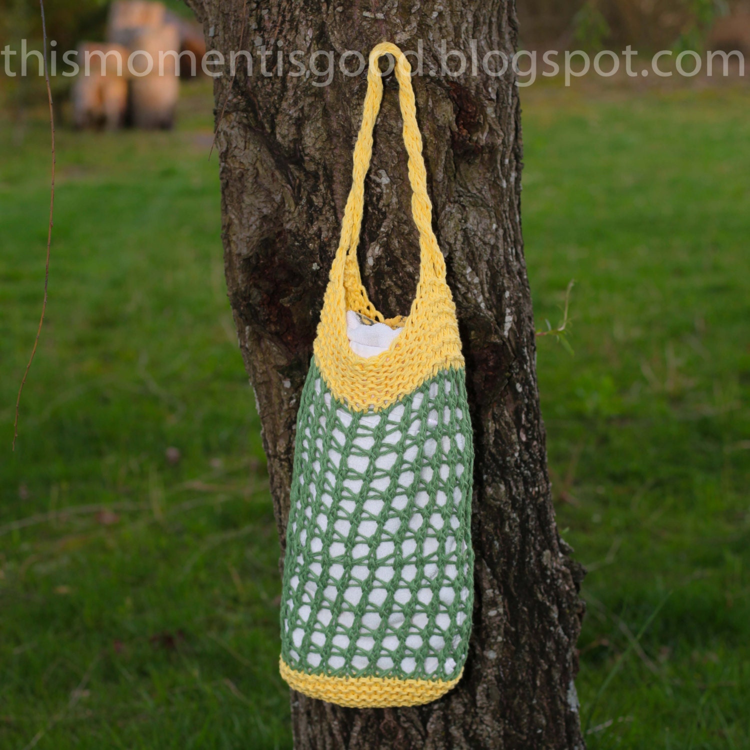 Loom Knit Market Bag Pattern. This Versatile Bag Can Be Used as a Beach ...
