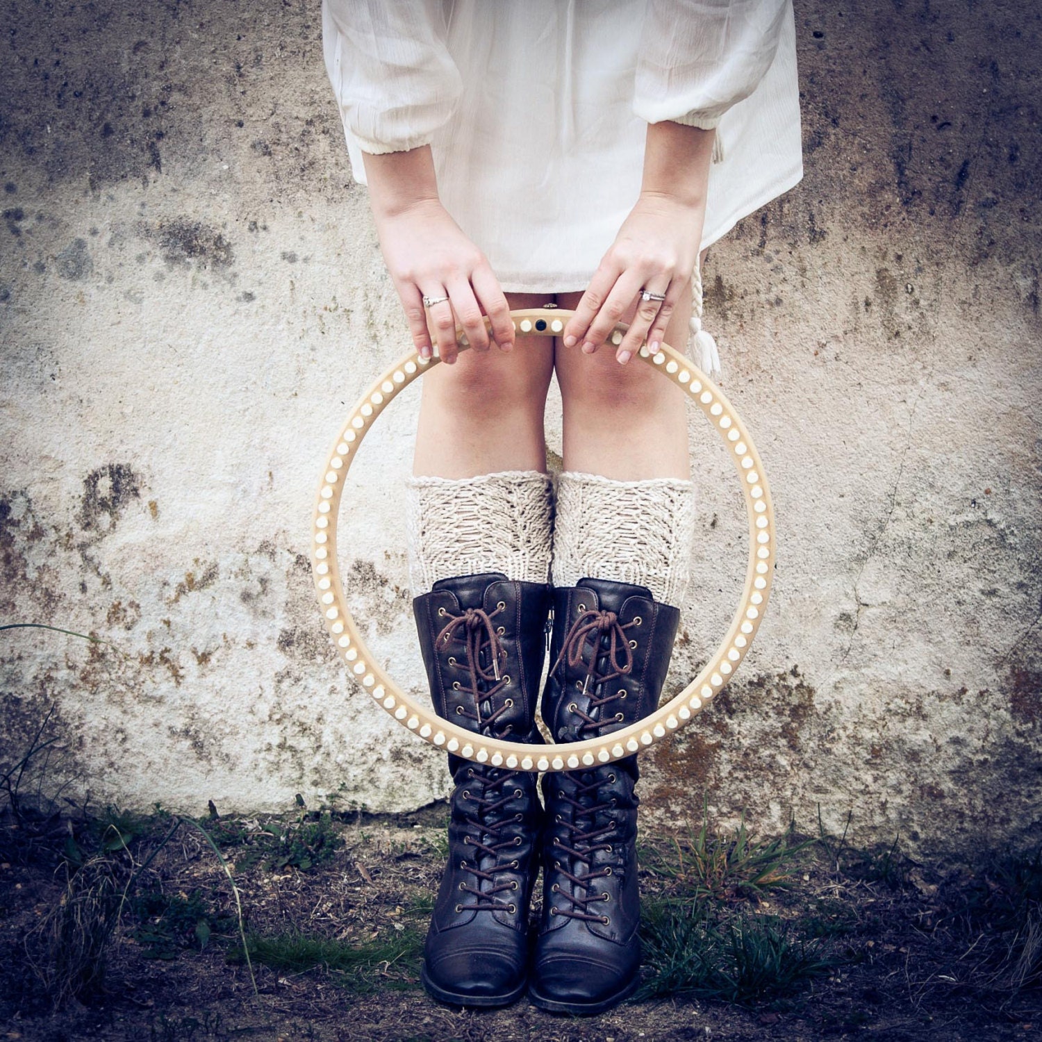 Loom Knit Boot Toppers Boot Cuffs Wristers Reading Mitts | Etsy