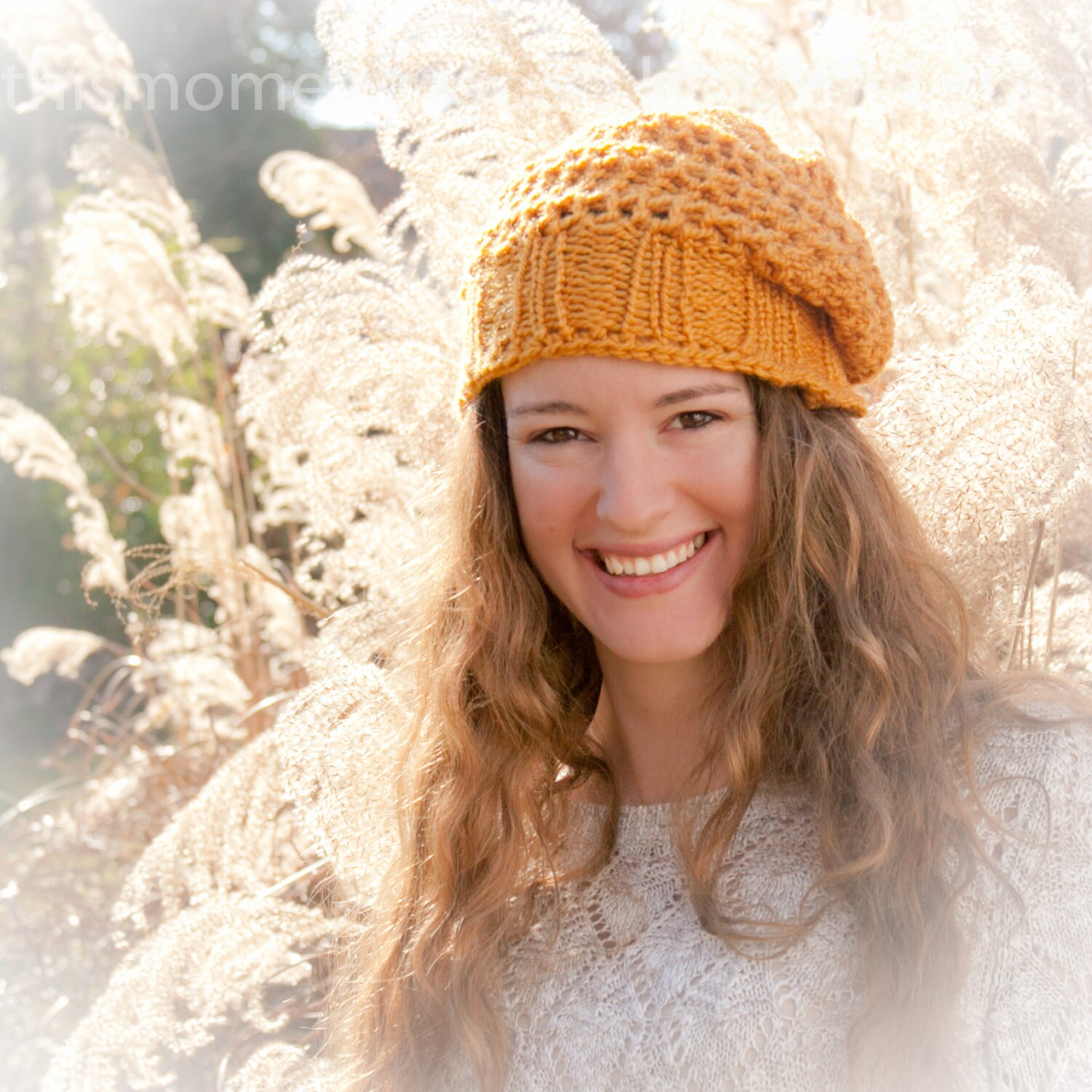Loom Knit Slouchy Beanie/beret PATTERN! PATTERN ONLY! Ladies Loom Knit ...