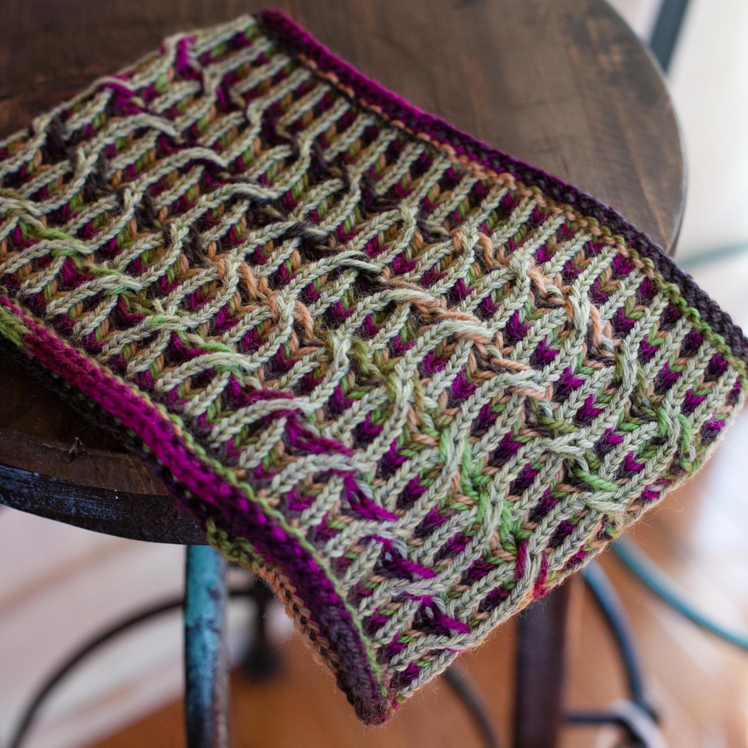 Loom Knit Brioche Cable Cowl PATTERN, Neckwarmer, Scarf, Fancy Brioche ...