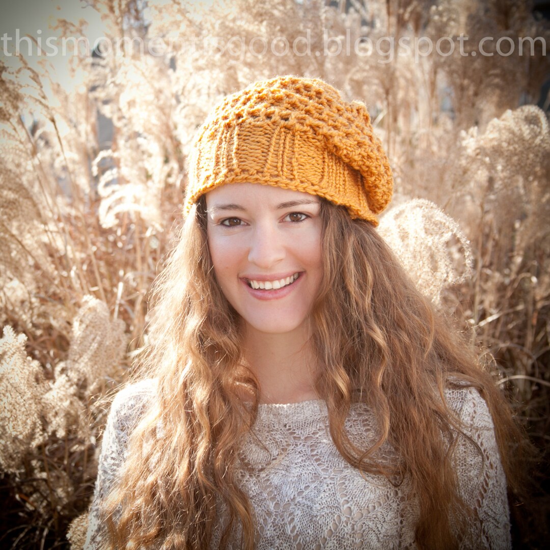 Loom Knit Slouchy Beanie/beret PATTERN! PATTERN ONLY! Ladies Loom Knit ...