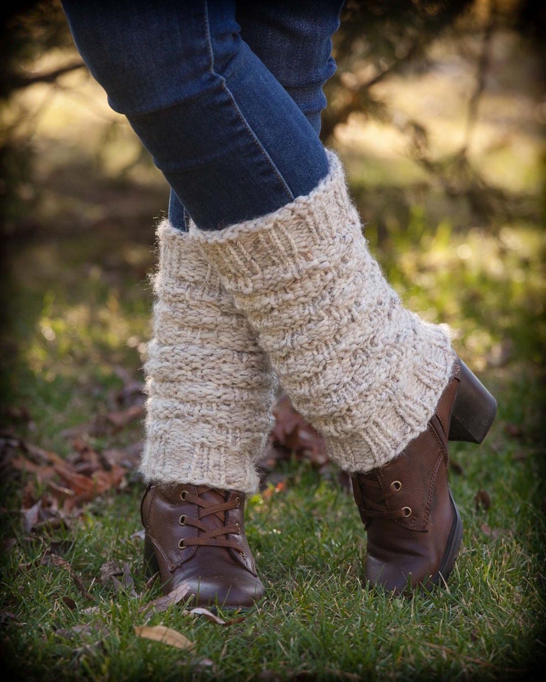 Loom Knit Legwarmer PATTERN. Forest Walk Ladies Legwarmers/ Boot ...