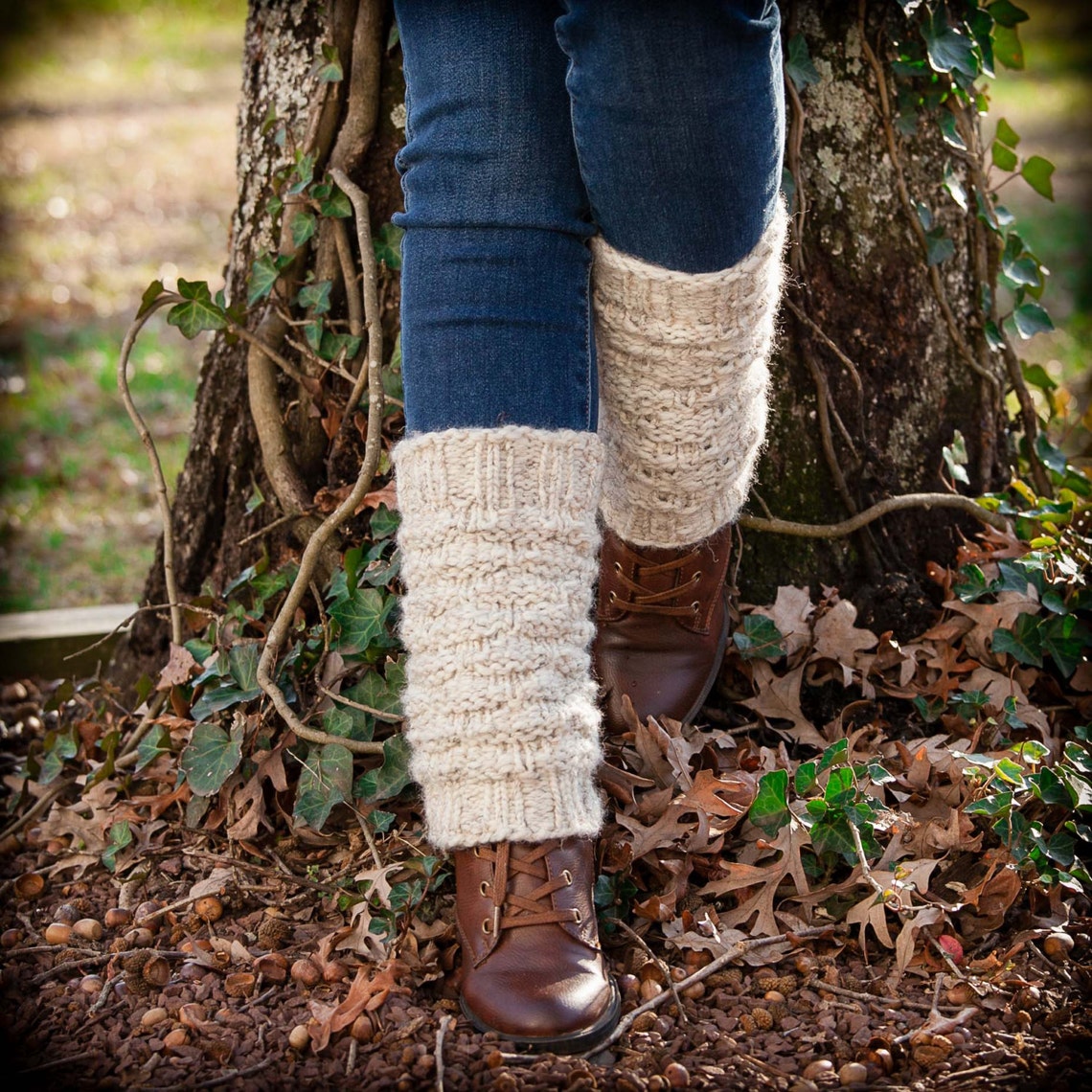 Loom Knit Legwarmer PATTERN. Forest Walk Ladies Legwarmers/ Boot ...