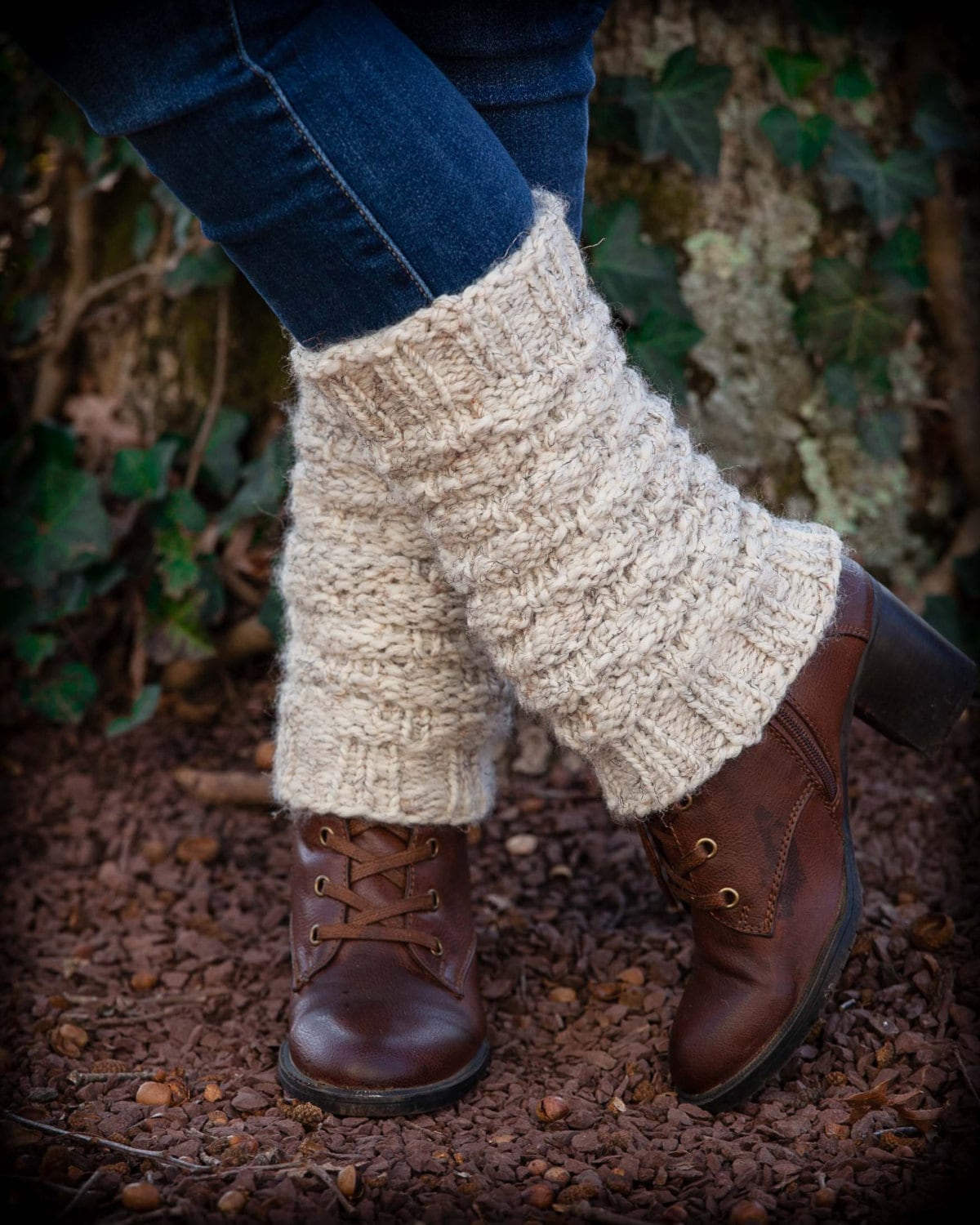 Loom Knit Legwarmer PATTERN. Forest Walk Ladies Legwarmers/ - Etsy
