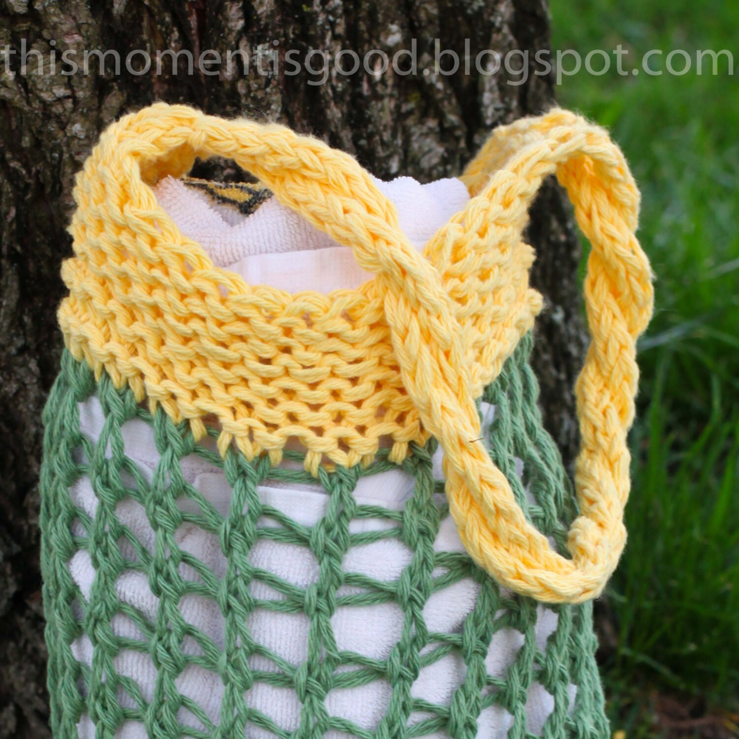 Loom Knit Market Bag Pattern. This Versatile Bag Can Be Used as a Beach ...