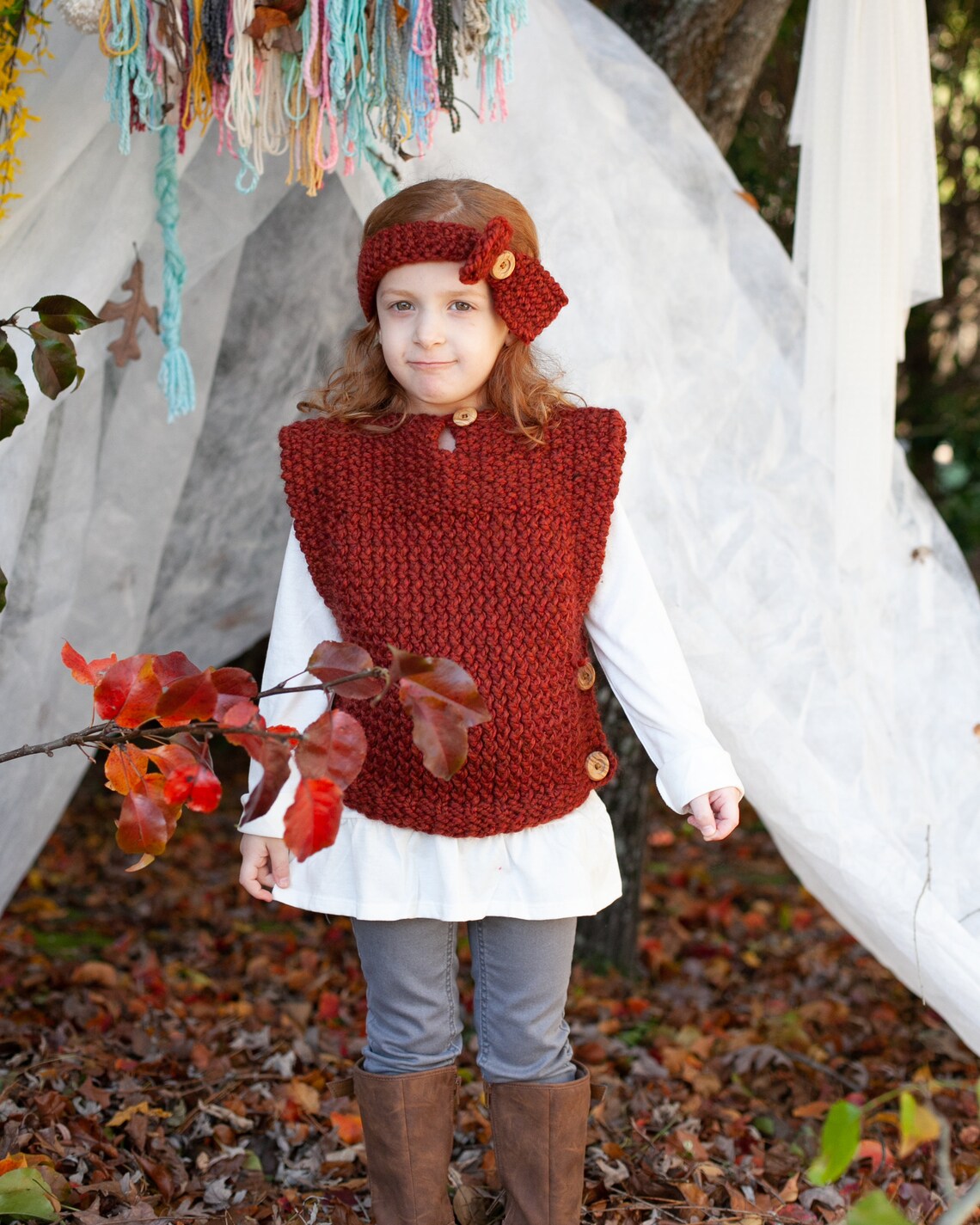 Loom Knit Pullover Vest PDF PATTERN. Colorado Pullover and Headband ...