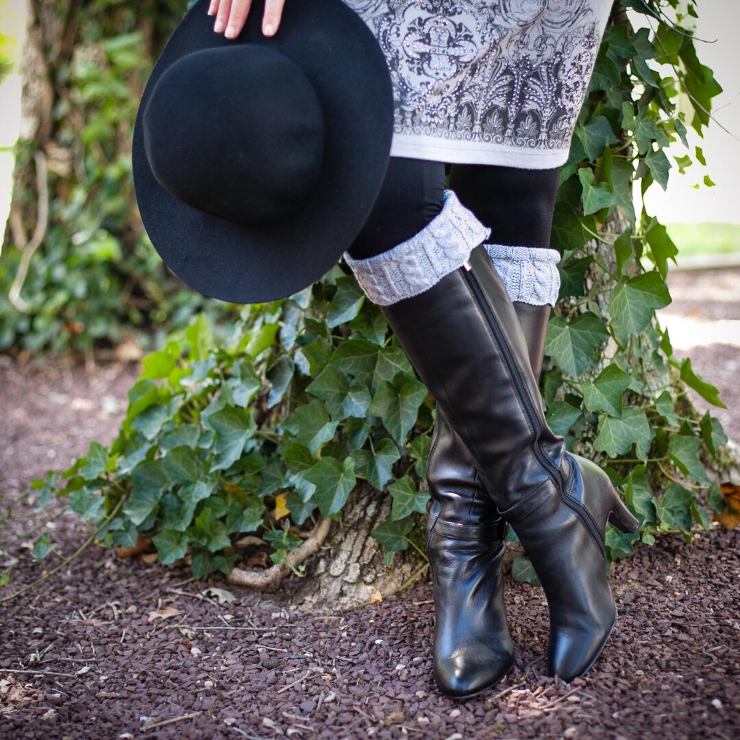 Loom Knit Cable Boot Cuff PATTERN, Loom Knit Boot Topper PATTERN, Loom ...