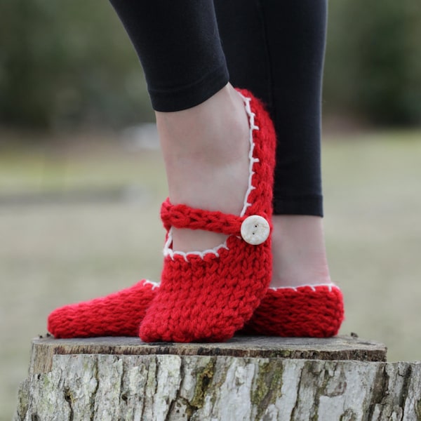 Knit Slipper Pattern - Etsy