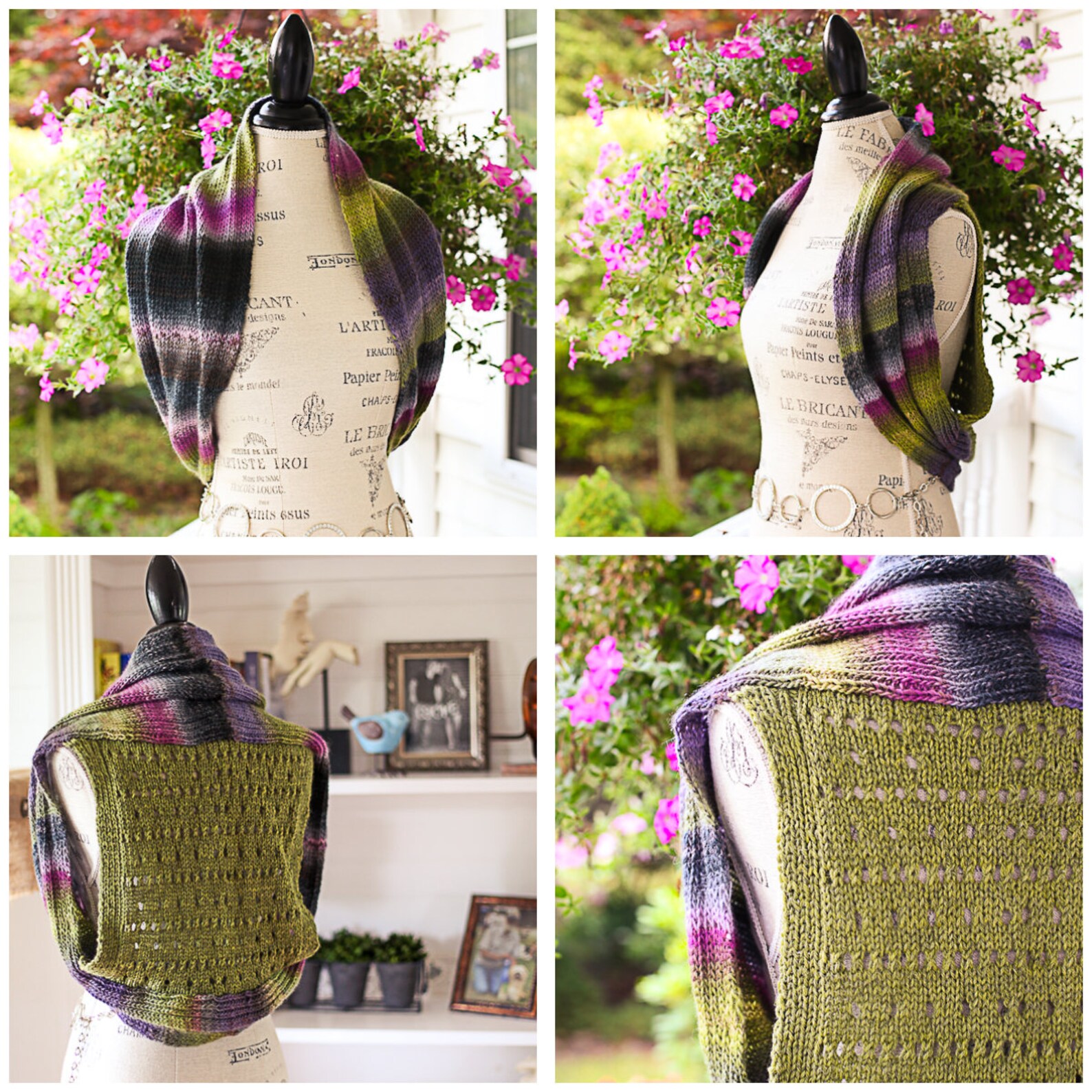 Loom Knit Vest Pattern. Shrug Style Vest With Pretty Eyelet Back. Loom ...