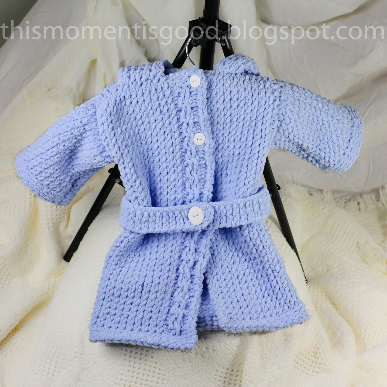 Loom Knit Baby Bathrobe PATTERN. Spa Quality and Teddy Bear - Etsy