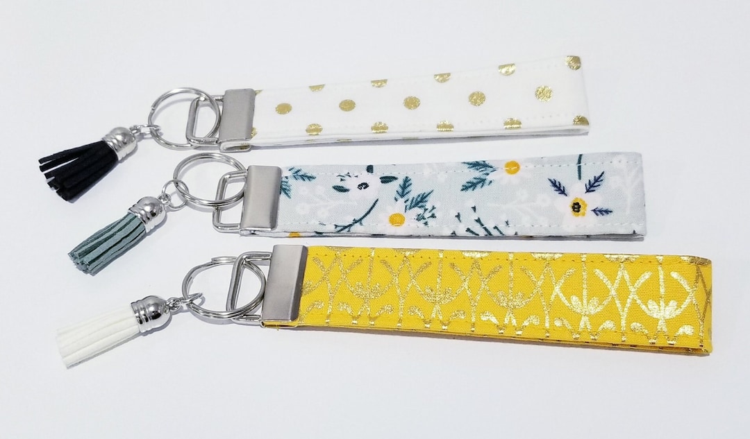 Keychain Wristlet, Fabric Keychain, Wristlet Keyfob, Keyfob Wristlet ...