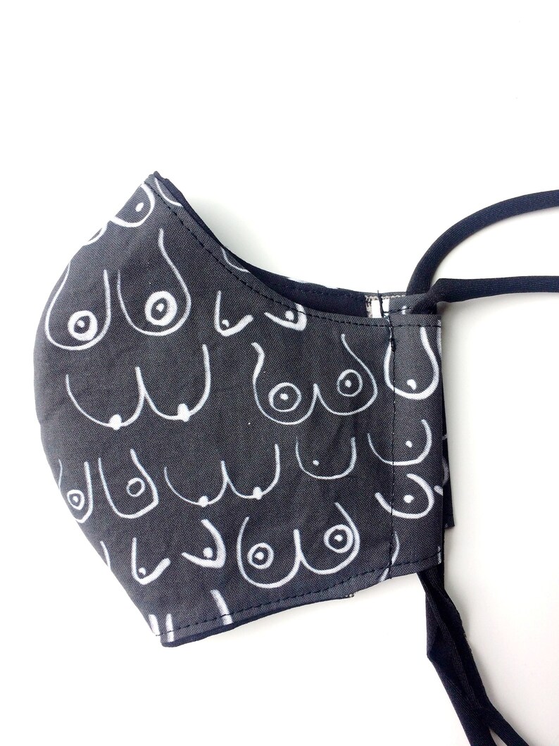 Boobies Face Mask Boobs Face Mask Boob Mask Adult Face Mask Etsy
