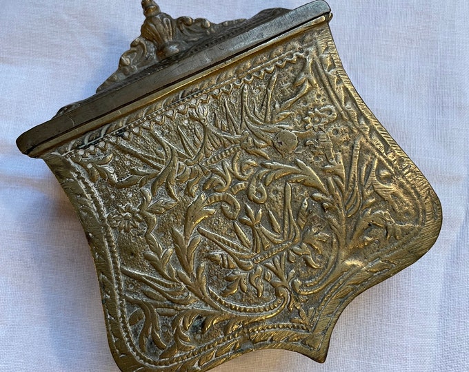 Antique 1800's Brass Ottoman Empire Gun Powder Box, Gun Powder ...