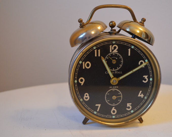 Antique German Alarm Clock - Guild-hall Retro Alarm Clock - Made in ...