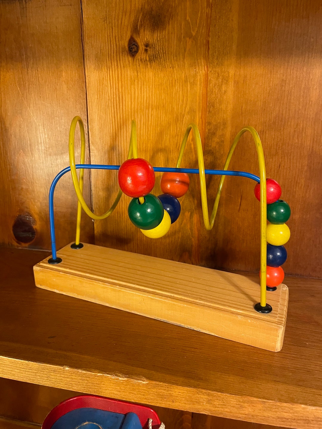 Vintage Wood Bead Kids Toy, Vintage Toys, Wooden Toys, Montessori Toys ...