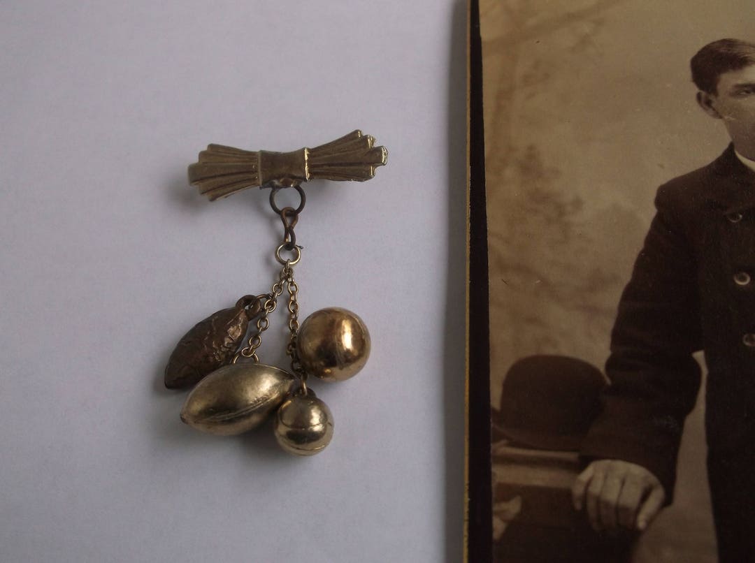 Vintage 1930s Sports Pin, 1930s Sweater Pin With Football, Rugby Ball ...
