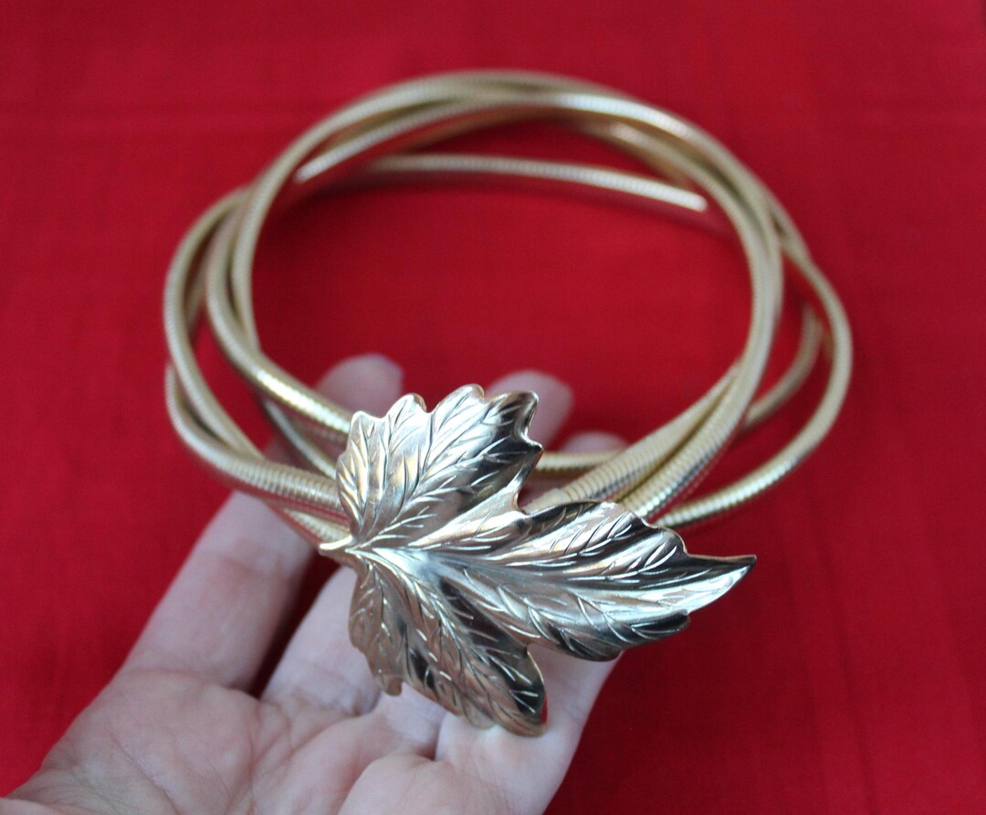 Vintage 1970s Disco Slinky Gold Coil DISCO Belt, 70's Era Original ...