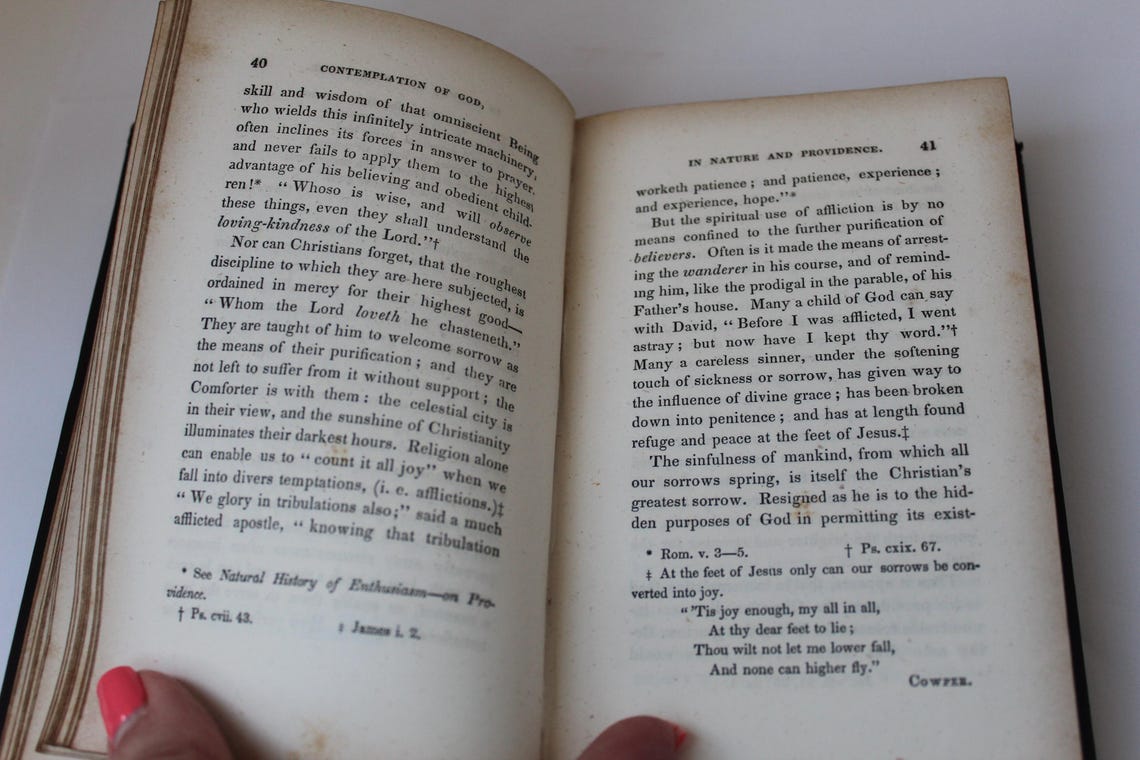 Antique Victorian Religious Book 1860s Essay on Habitual Exercise of ...