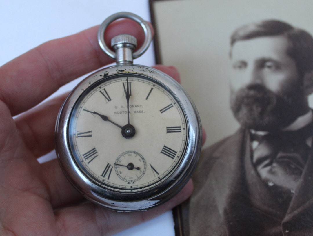 Antique 1890s Victorian Era Pocket Watch by G A Conant, Boston Mass ...