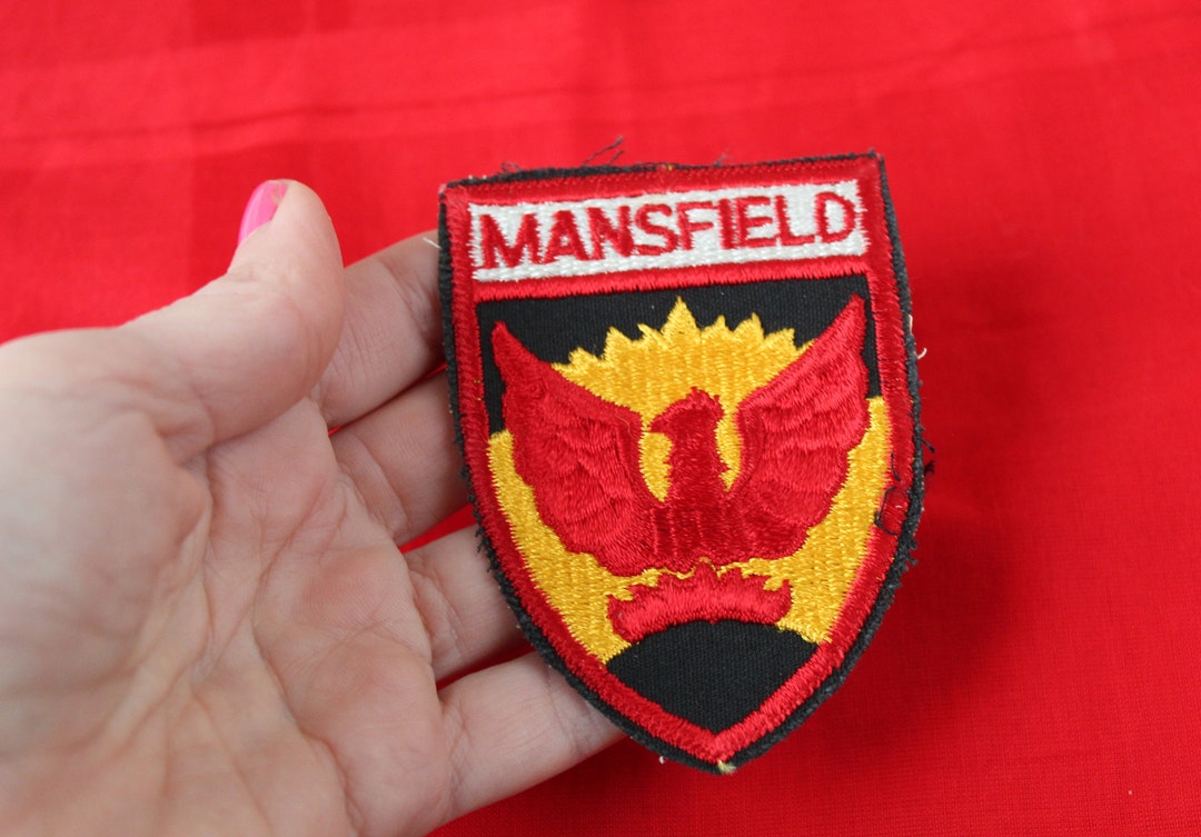 Vintage Mansfield Patch, Mansfield Coat of Arms Patch, Embroidered ...