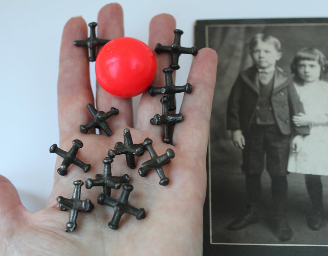 Antique Vintage Old Heavy Duty Jacks With Red Rubber Ball, Antique ...