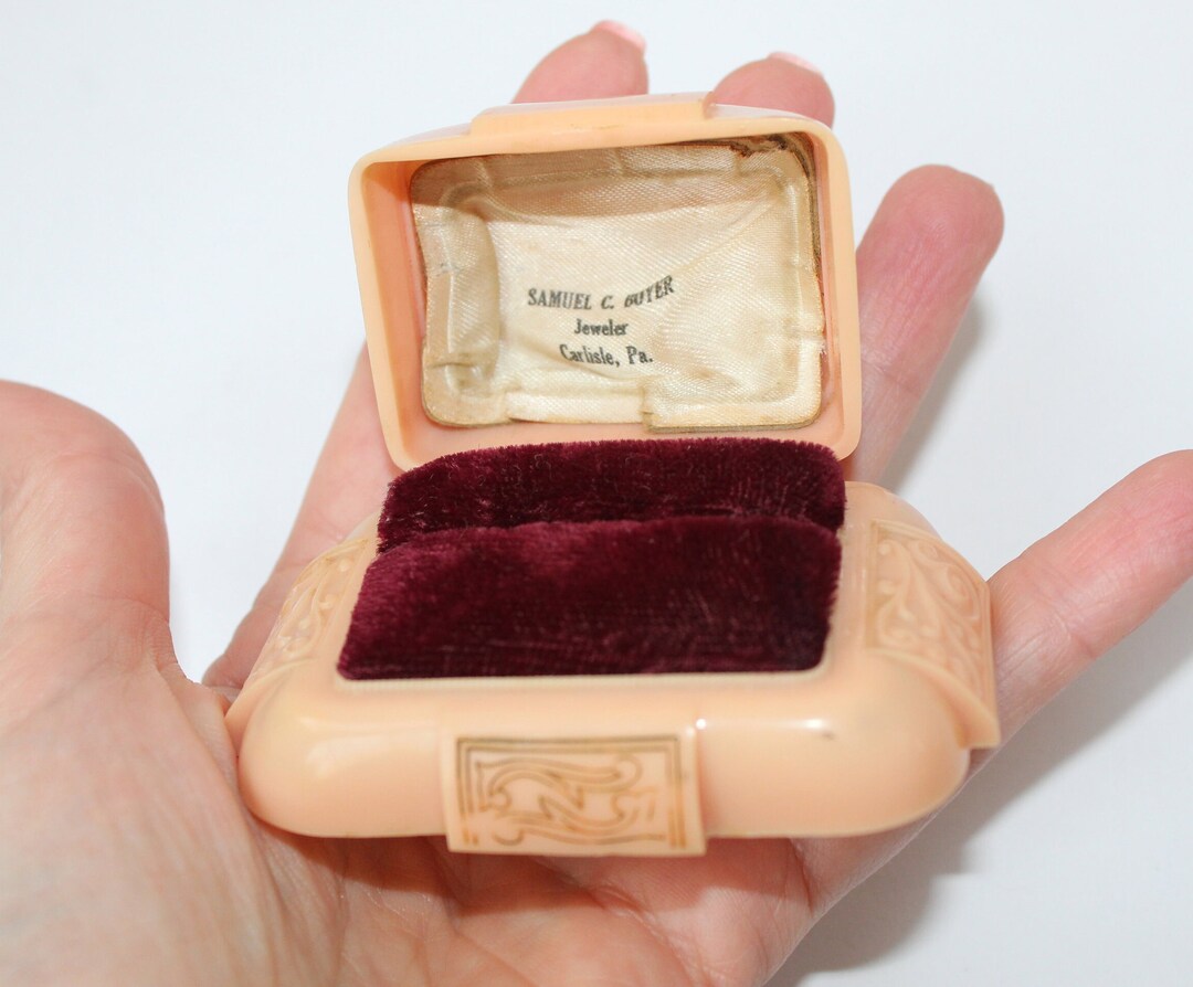 Antique Ring Presentation Box, Vintage Art Deco Era 1930s Dennison ...