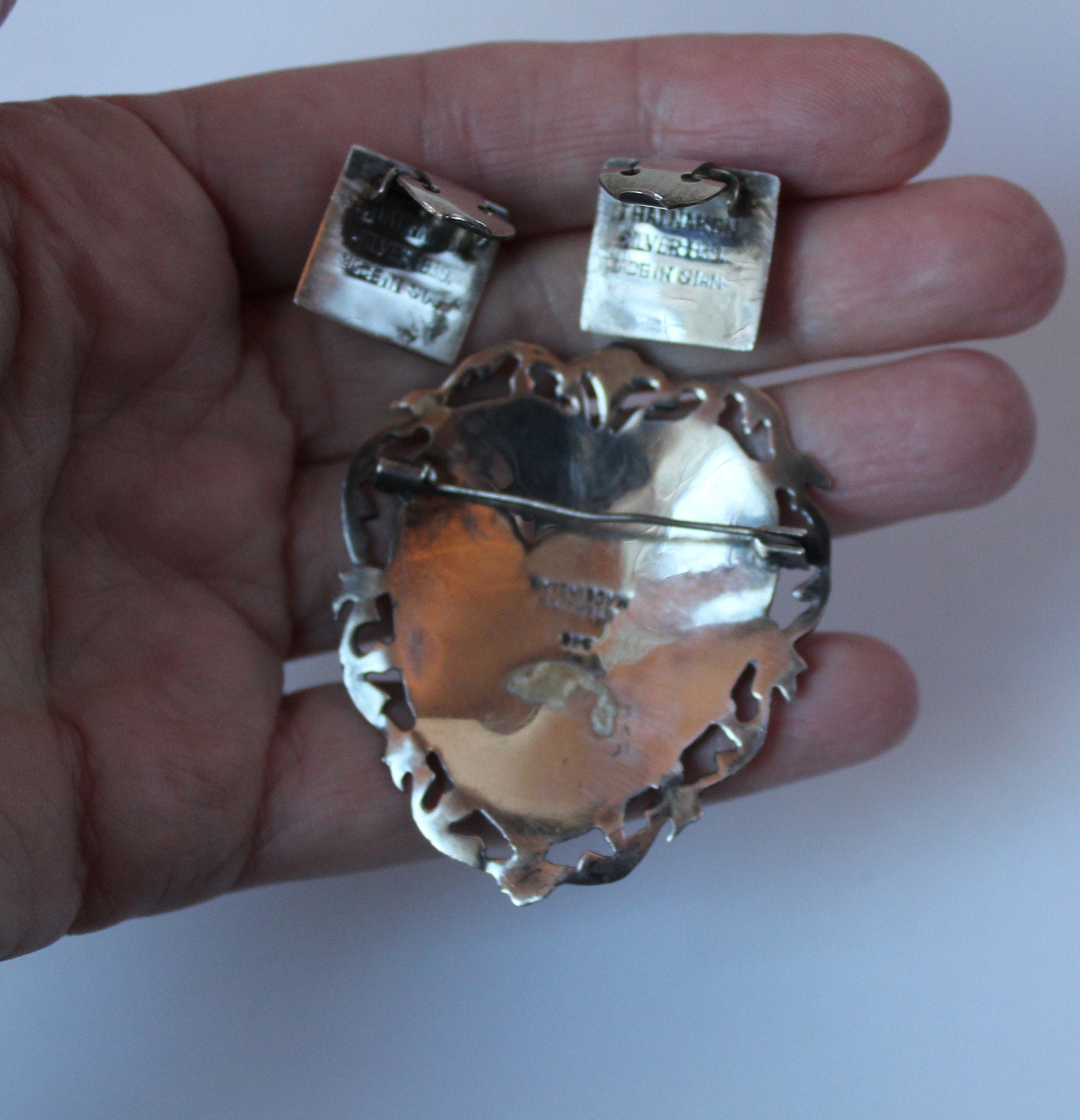 Vintage Siam Sterling Jewelry Set Goddess of Lightning & God - Etsy