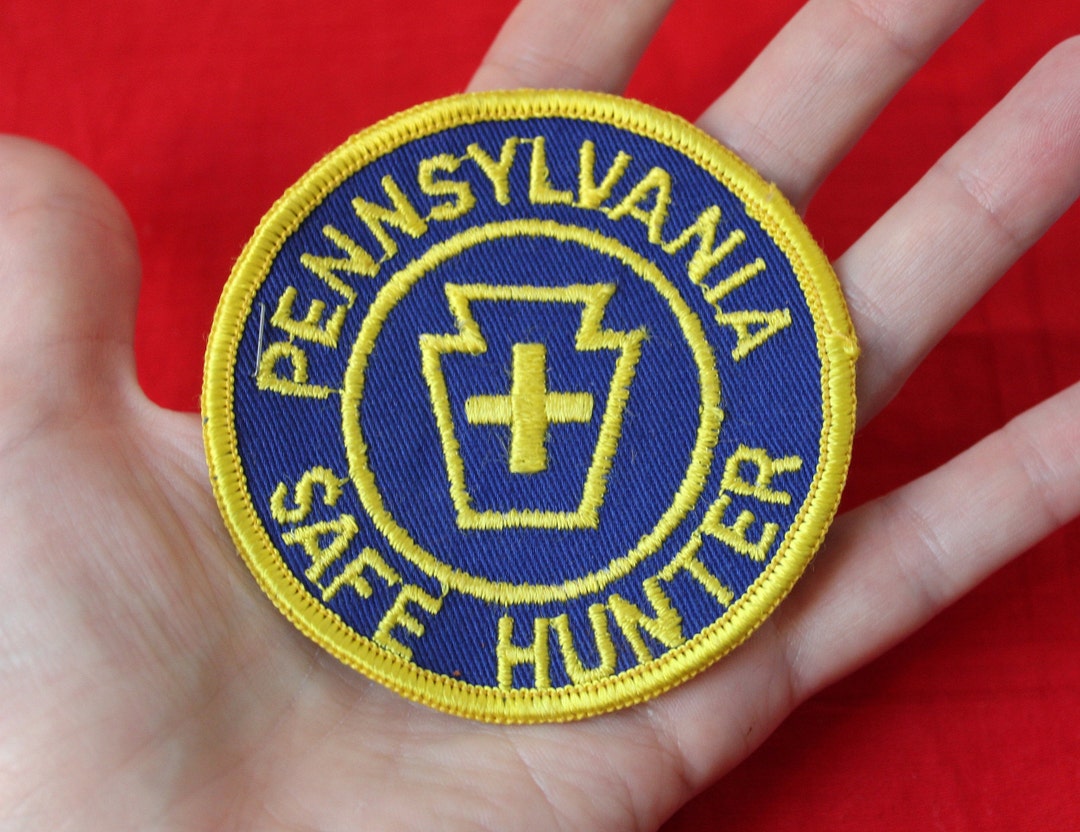 Vintage Pennsylvania Safe Hunter Older Patch, Old Cheesecloth Backing ...