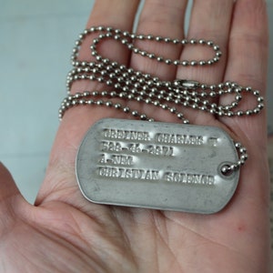 Vintage Dog Tags, Real Dog Tags Id US Army Vietnam Late 1960s on 29 ...